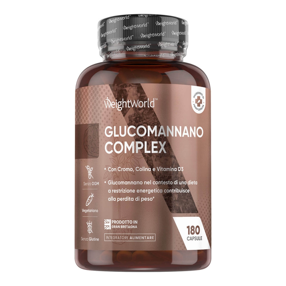 Glucomannano Complex con B3 e D3 | Integratore di fibre alimentari ...