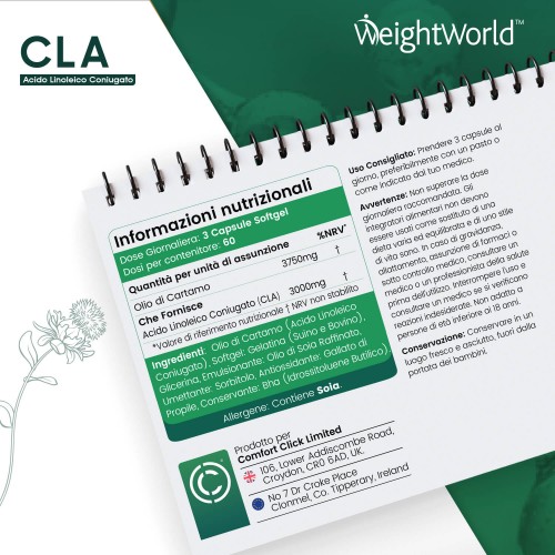 CLA Softgel | Integratore di Acido Grasso Essenziale | WeightWorld